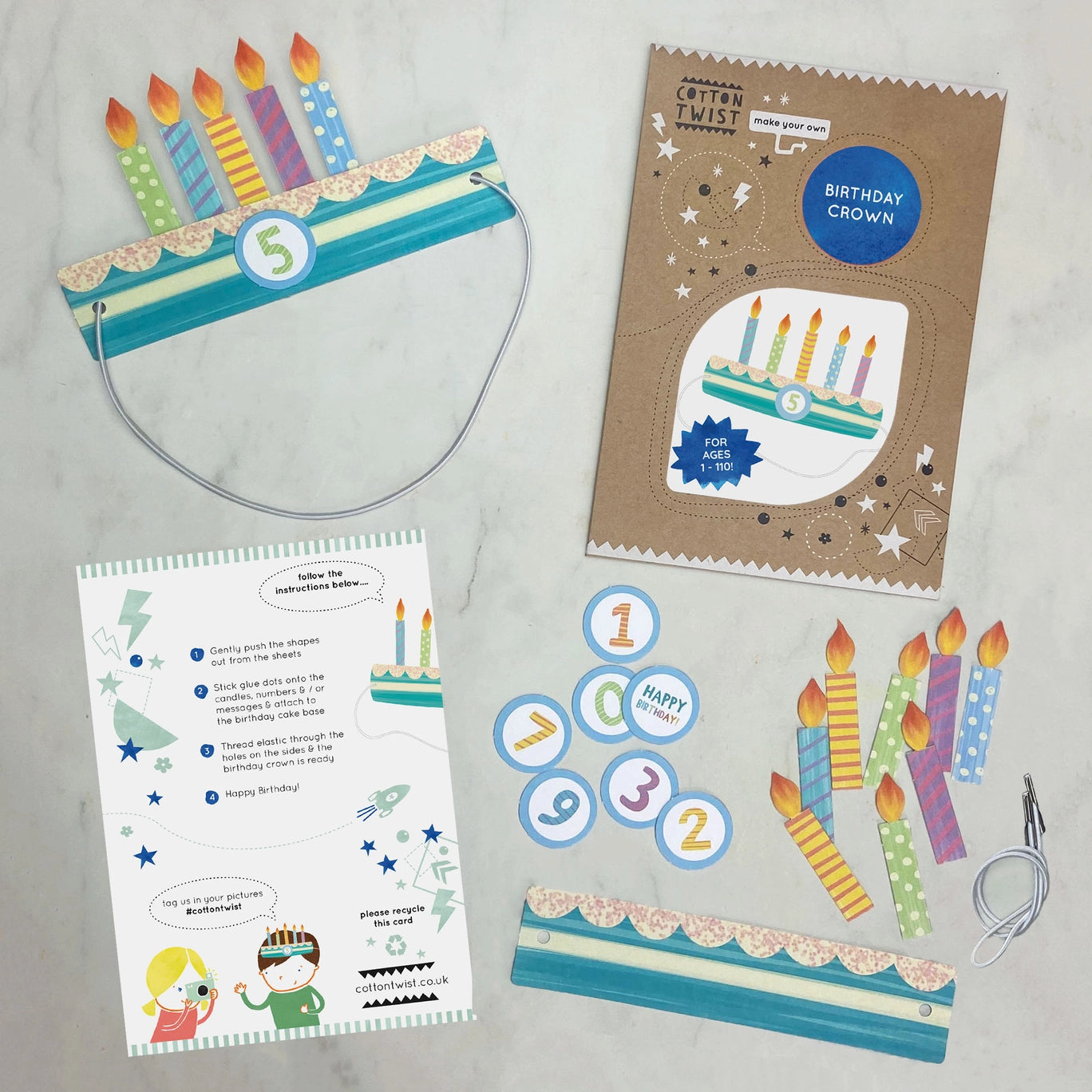 Cotton Twist make your own birthday crown kit – The Original Childrens Shop